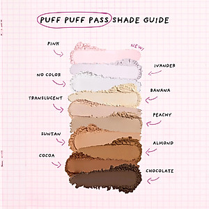 Kimchi Chic Beauty Puff Puff Pass Set and Bake Powder, Loose Face Powder with Extra Fluffy Setting Powder Puff, Soft Natural Face Makeup for Uneven Skin Tone, 03 Translucent