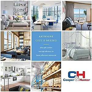 Dual 2 Zone Ductless Mini Split Ceiling Cassette Air Conditioner Heat Pump 18000 24000