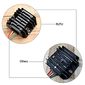 RUTU 4 Wire full wave Universal Voltage Regulator Rectifier Replacement - Boat Motor, Motorcycle, GY6 50 150cc Scooter, Moped, Go Kart, TAOTAO, ATV Rectifier- AC to DC Rectifier 12v Voltage Regulator