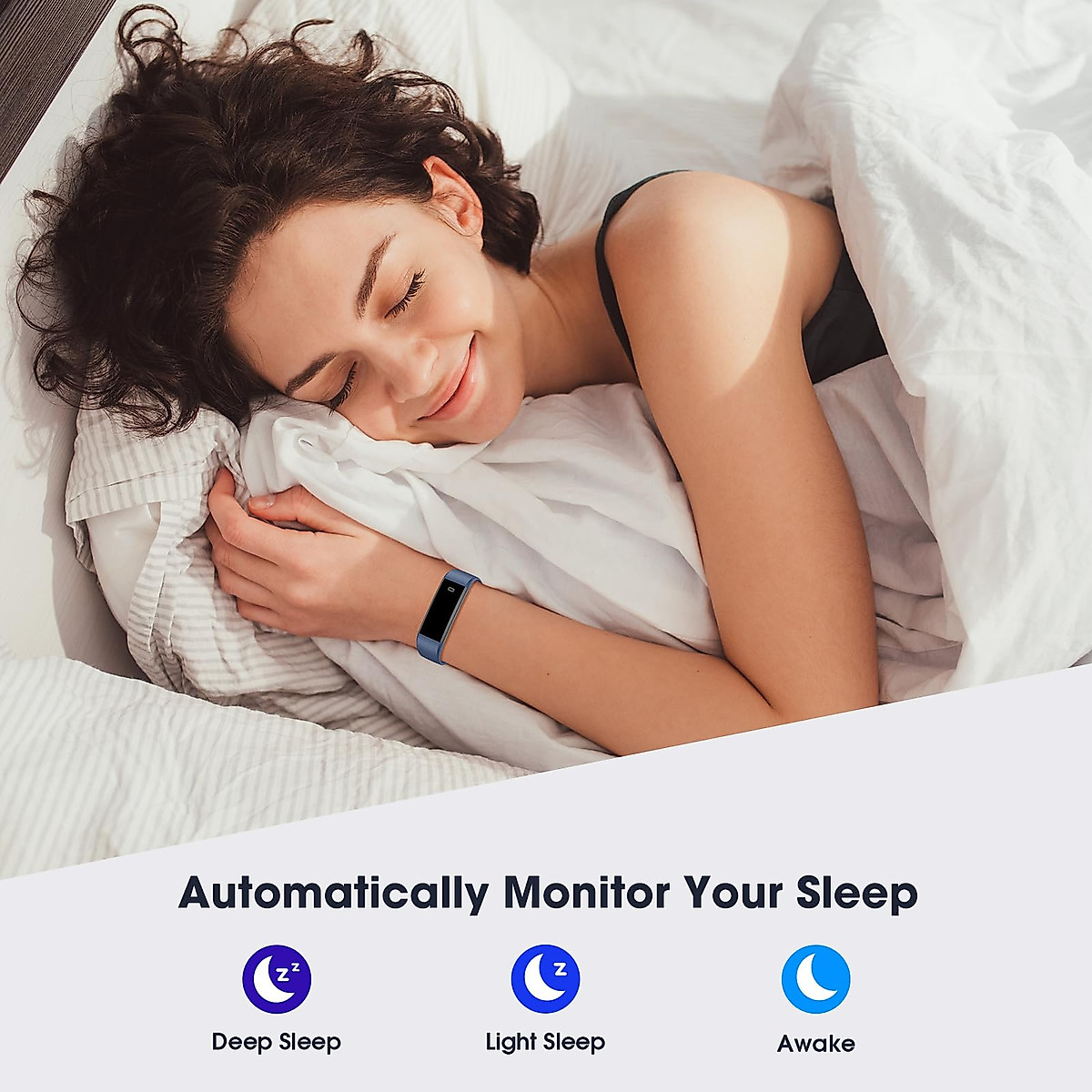 Kummel Fitness Tracker with Heart Rate Blood Oxygen Monitor, Activity Tracker Sleep Monitor Health Tracker, Smart Watch Pedometer Step Calories Counter, Fitness Watches for Men Women