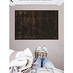 Linon RUGVT4323 Vintage Collection Ilussion 2x3, Brown, 2' x 3'