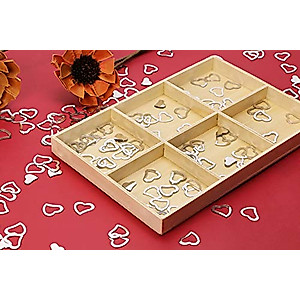 ONLYKXY 1200Pcs Love Heart Shaped Confetti, Table Wedding Decoration, Glitter Confetti for Wedding Party (Silver)