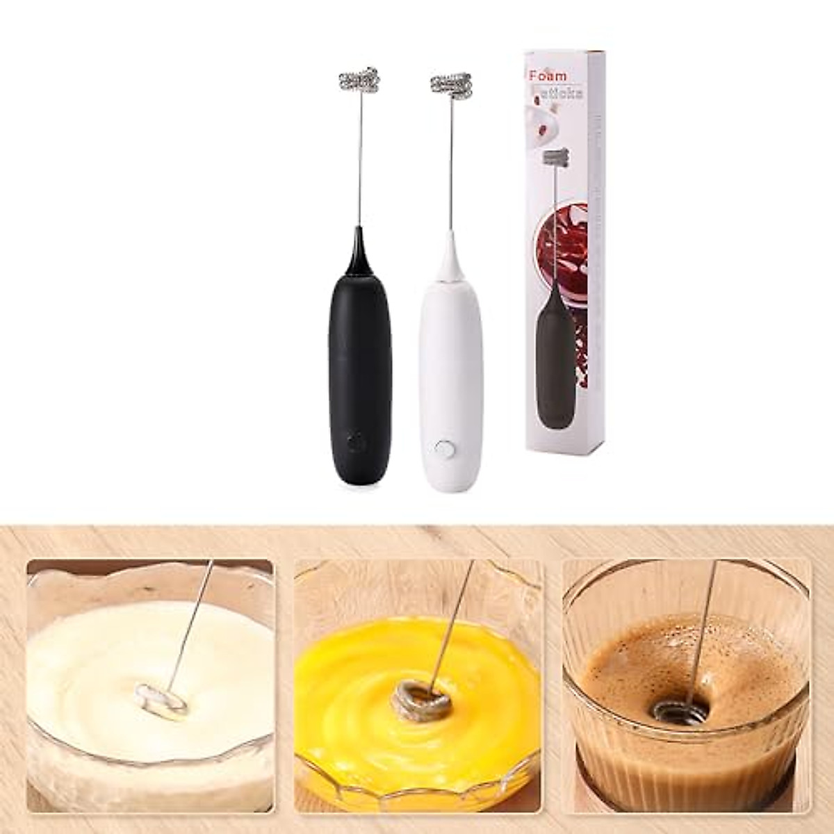 Handheld Foamer Speed Coffee Drink Mixer Portable Battery Powered Electric Milk Frother Foam Maker Eggs Beater Hand-held Electric Milk Beater