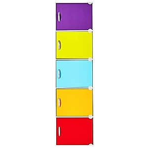 HODEDAH IMPORT Bookcase, Rainbow, 5 Door