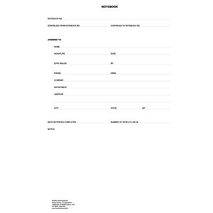 BookFactory Engineering Notebook - 96 Pages (.25" Engineering Grid Format), 8 7/8" x 11 1/4", Engineering Lab Notebook, Black Cover, Smyth Sewn Hardbound (EPRIL-096-LGS-LKT4-R1)