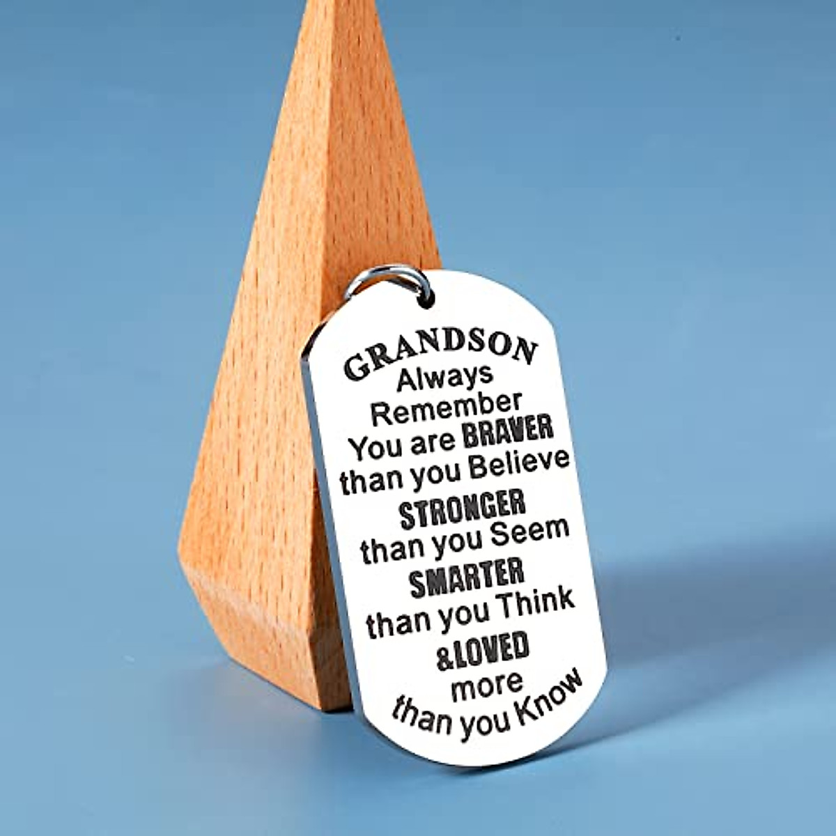 Grandson Gifts from Grandma Grandpa Christmas Gifts for Teenage Boys Inspirational Gifts for Men Kids Teen Him Keychain Birthday Graduation Back to School Stocking Stuffers for Boys Motivational Gifts