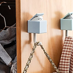 DCQRY 6Pcs Creative Adhesive Coat Hook, Cute Pet Hooks, Kids Cute Coat Wall Hooks, Adhesive Shower Towel Hooks, Utility Cat Hooks for Scarf Hat Bag Key Wall Hanging Decorations