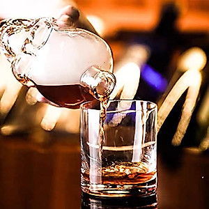 Skull Decanter Lead-free Glass With Cork Stopper - Whiskey Decanter for Liquor, Vodka, Wine, Bourbon Gifts For Men Dad and Women (750ML)