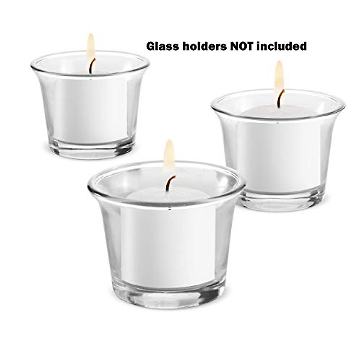 Votive Candles Wedding Dinner, Holiday Home Decoration Unscented 10 Hour Burn - Set of 72 (Clear White) (Glass Votive Holders NOT Included)