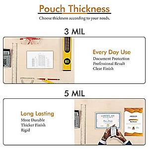 TYH Supplies 100-Pack 4 x 6 Inch 5 Mil Clear Hot Glossy Thermal Laminating Pouches Lamination Sheet Laminator Pockets