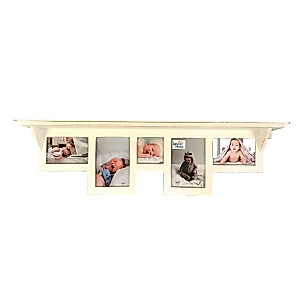 BLACK FOREST DECOR Coastal Memories 5 Photo Wall Shelf