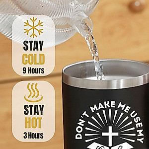 Onebttl Pastor Appreciation Tumbler - 20oz Stainless Steel for Ordination, Thank You, Men - Thanksgiving, Christmas, Birthday Gift - Don't Make Me Use My Pastor Voice