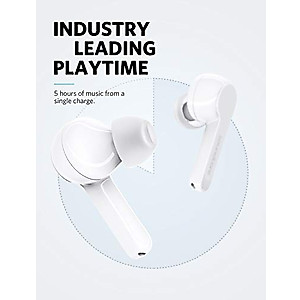 Soundcore Liberty Air True Wireless Earphones with Charging Case, Bluetooth 5, 28 Hour Playtime, Touch Control Earbuds, Graphene Enhanced Sound, Noise Cancelling Microphones and Secure Fit (White)