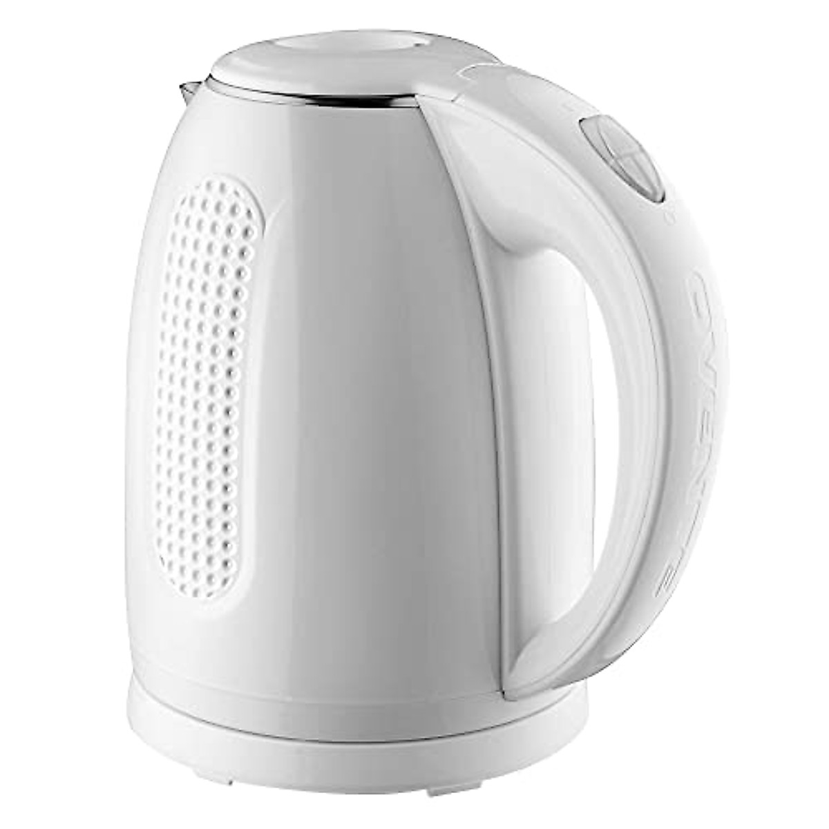 OVENTE Portable Electric Kettle Stainless Steel Instant Hot Water Boiler Heater 1.7 Liter 1100W Double Wall Insulated Fast Boiling with Automatic Shut Off for Coffee Tea & Cold Drinks, White KD64W
