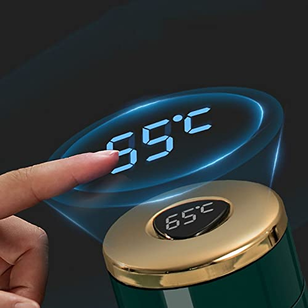 MMLLZEL Smart Thermos Bottle Temperature Display 316 Stainless Steel Vacuum Flask Waterproof Coffee Mug Keep Hot/Cold (Color : E, Size : 17x6.4cm)