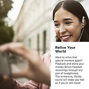 Sennheiser AMBEO Smart Headset (iOS) – Active Noise Cancellation, Transparent Hearing and 3D Sound Recording