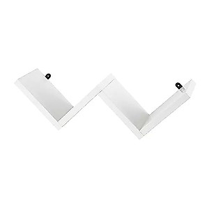 Floating Shelves W Shape Floating Shelves for Children’s Room Nursery, Wall Mounted Display Shelves Storage Unit, Modern Home Decor Wall Shelf Bookshelves for Living Room,Office,Bedroom,Bathroom,Kitch