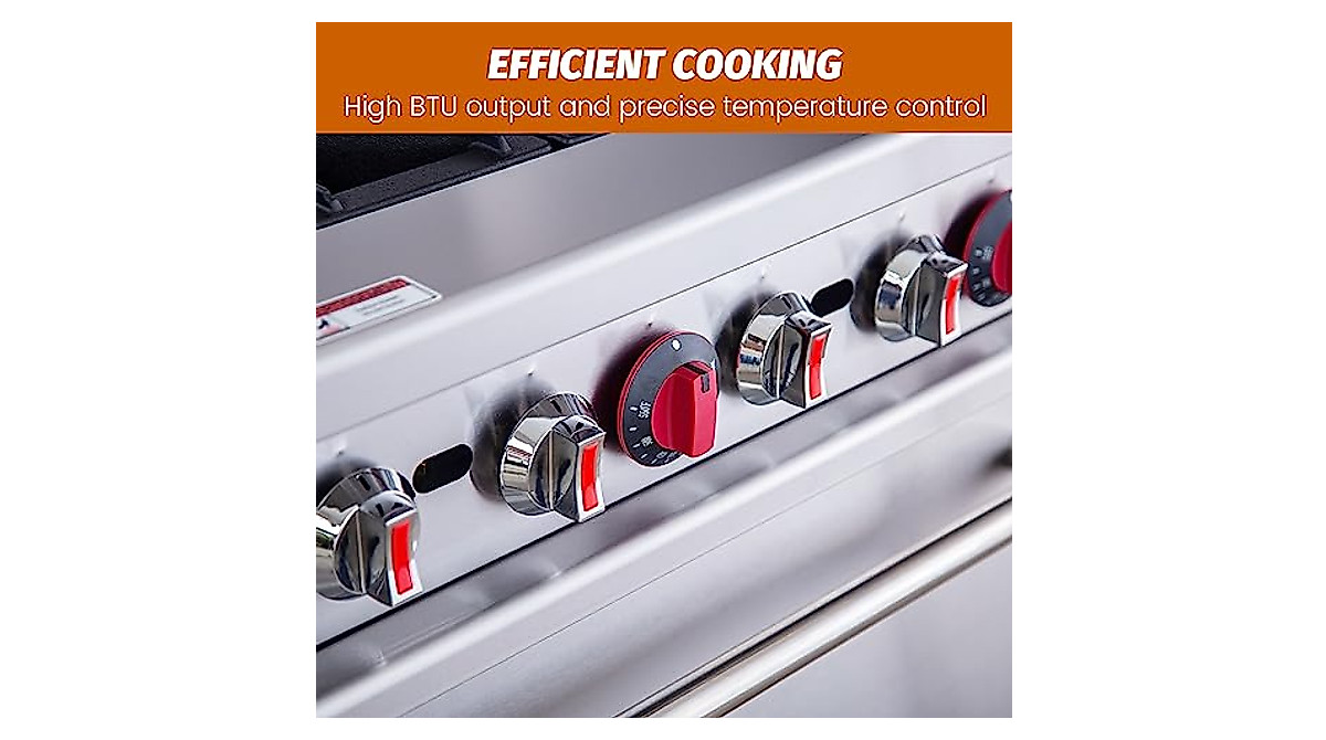 EASYROSE 60" Gas Range: 6 Burners & Griddle for Restaurants