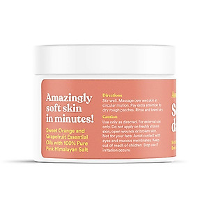 ASUTRA Dead Sea Salt Essential Oil Body Scrub Exfoliator (Vitamin C), 16 oz - Ultra Hydrating, Gentle, & Moisturizing - Coconut, Sweet Orange, Grapefruit, and Lemon Oils – Pink Himalayan Salt