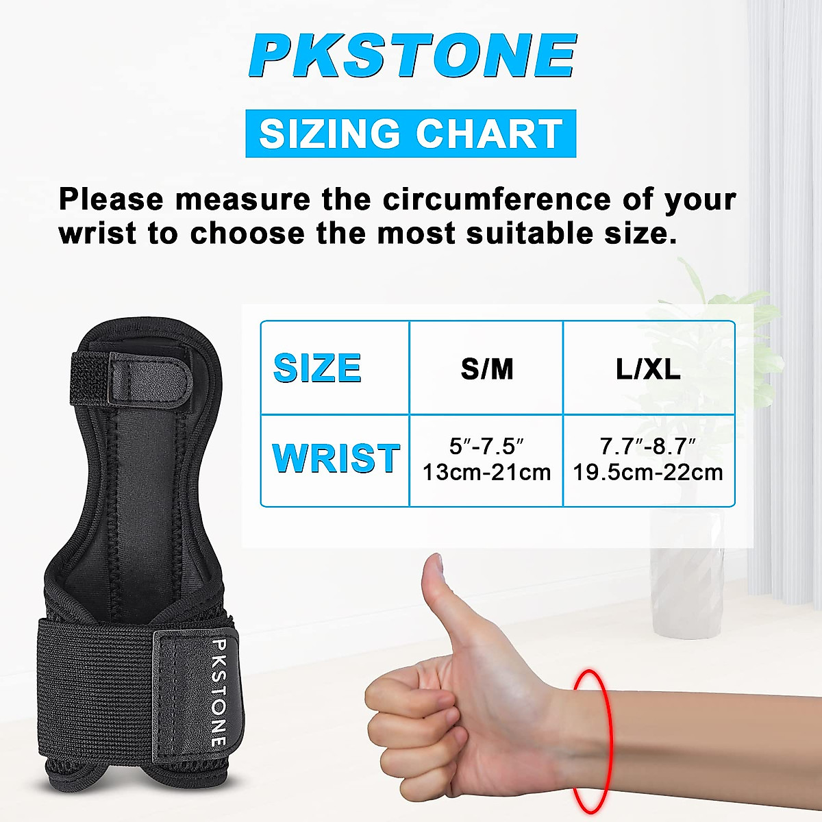 PKSTONE Thumb Brace,Thumb Spica Splint, Adjustable Breathable Wrist Splint/Hand Brace for Right and Left Hand, Pain Relief, Thumb & Wrist Support for Carpal Tunnel, Arthritis, Tendonitis, Sprains