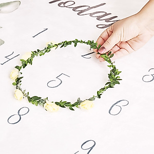 Monthly Baby Milestone Blanket for Baby Girl & Boy - 60"x40" Safari Baby Month Blanket - First Year Calendar Monthly Growth Chart - Track Baby Milestones & Growth - Soft Baby Picture Blanket