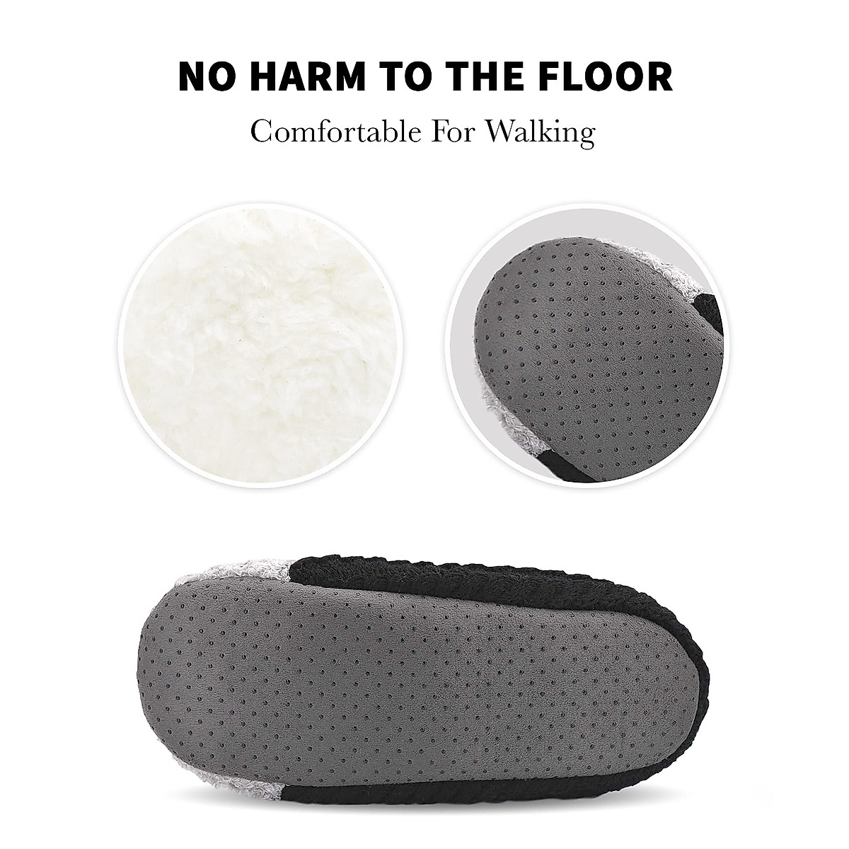 DICUIRD Womens Cozy&Warm Animal Slipper Socks with Grippers-House Socks(Black Cat, 8-10)