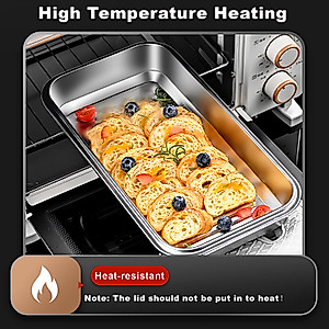 pobowlgarls Large Stainless Steel Food Storage Containers, Food Containers with Lids for Kitchen, Picnic, Travel, Durable, Leak-Proof Design Set of 3 sizes