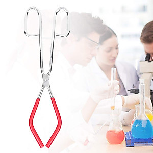 2 PCS Laboratory Cup Beaker Clip Pliers Tool Steel Flask Beaker Clip Chemical Beaker Tongs Teaching Instrument, Chemistry Clamp Accessory for Laboratory High Polished Degree