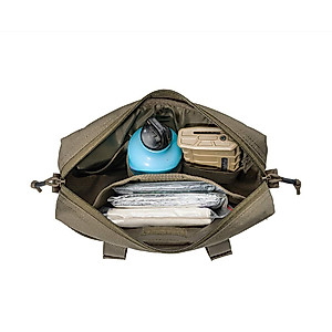 EXCELLENT ELITE SPANKER Tactical Drop Dump Pouch Molle Tool Pouch with Hook & Loop Carrying Kit Bag for Tactical Vest Chest Rig(Ranger Green)