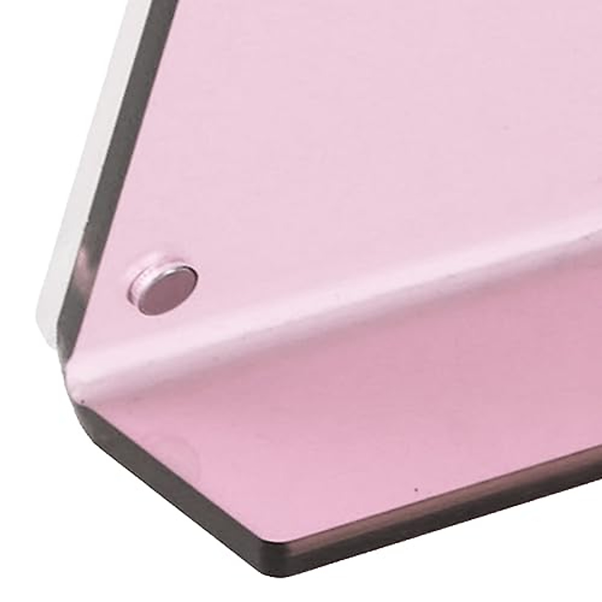 Self Standing Photo Frame, L Shaped Slanted Back Photo Frame 3 Inch Clear for Movie Tickets for Office (Pink)