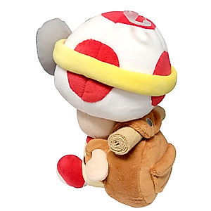 Little Buddy 1408 Super Mario Bros. Captain Toad Sitting Pose Plush, 6.5"