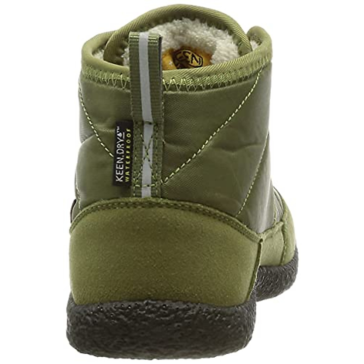KEEN Howser 2 Quilted Mid Height Waterproof Comfy Durable Chukka Boots, Capulet Olive/Russet Orange, 13 US Unisex Little Kid