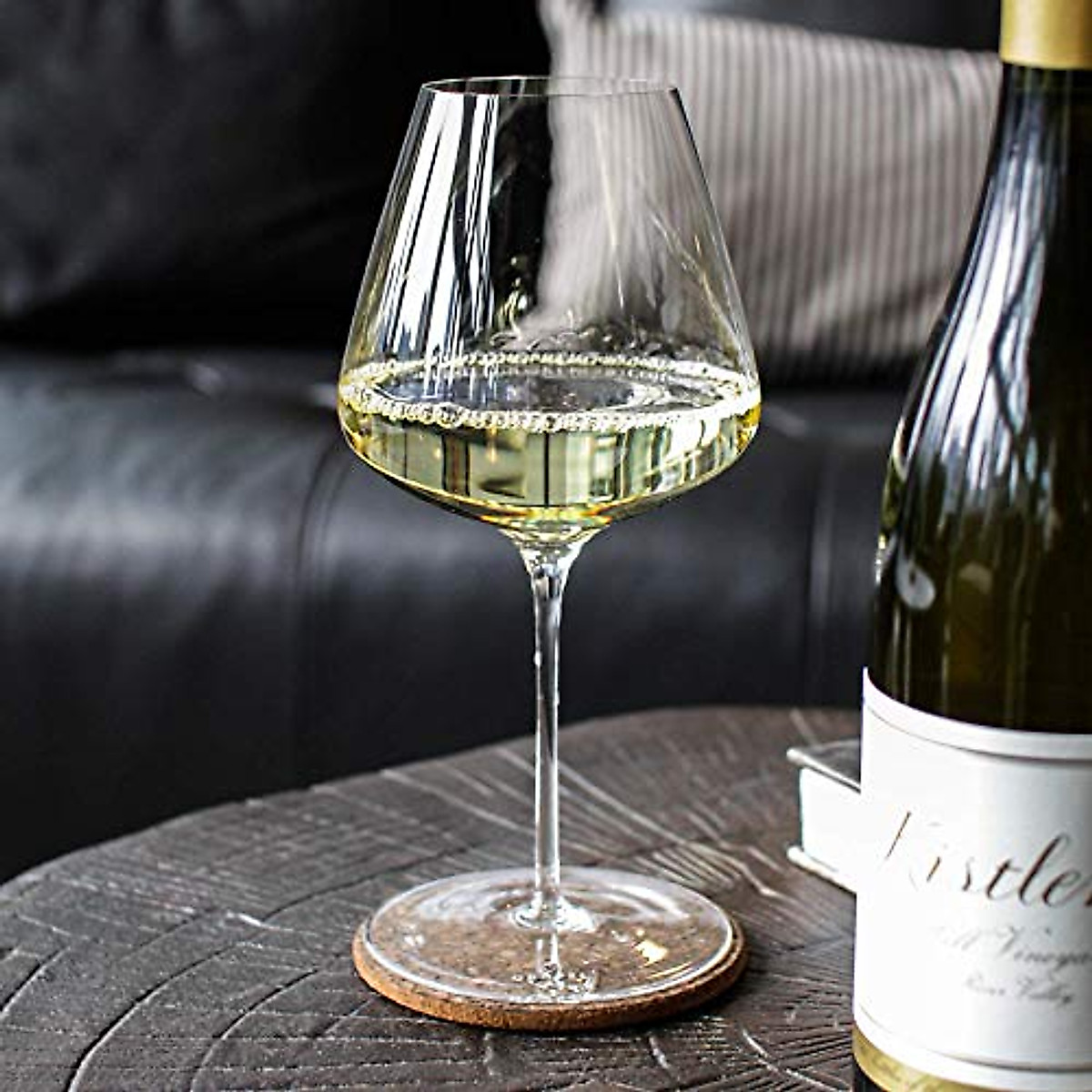 Grassl Cru Wine Glass, Hand-Blown Crystal Wine Glass for Burgundy Red Wine like Chardonnay and Pinot Noir