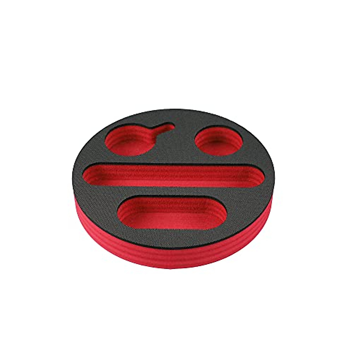 Polar Whale Couch Drink Holder Red and Black Refreshment Tray for Sofa Bed Floor Car RV Lounge TV Room Durable Foam 4 Compartments with Game Controller Slot 13.75 Inches Wide