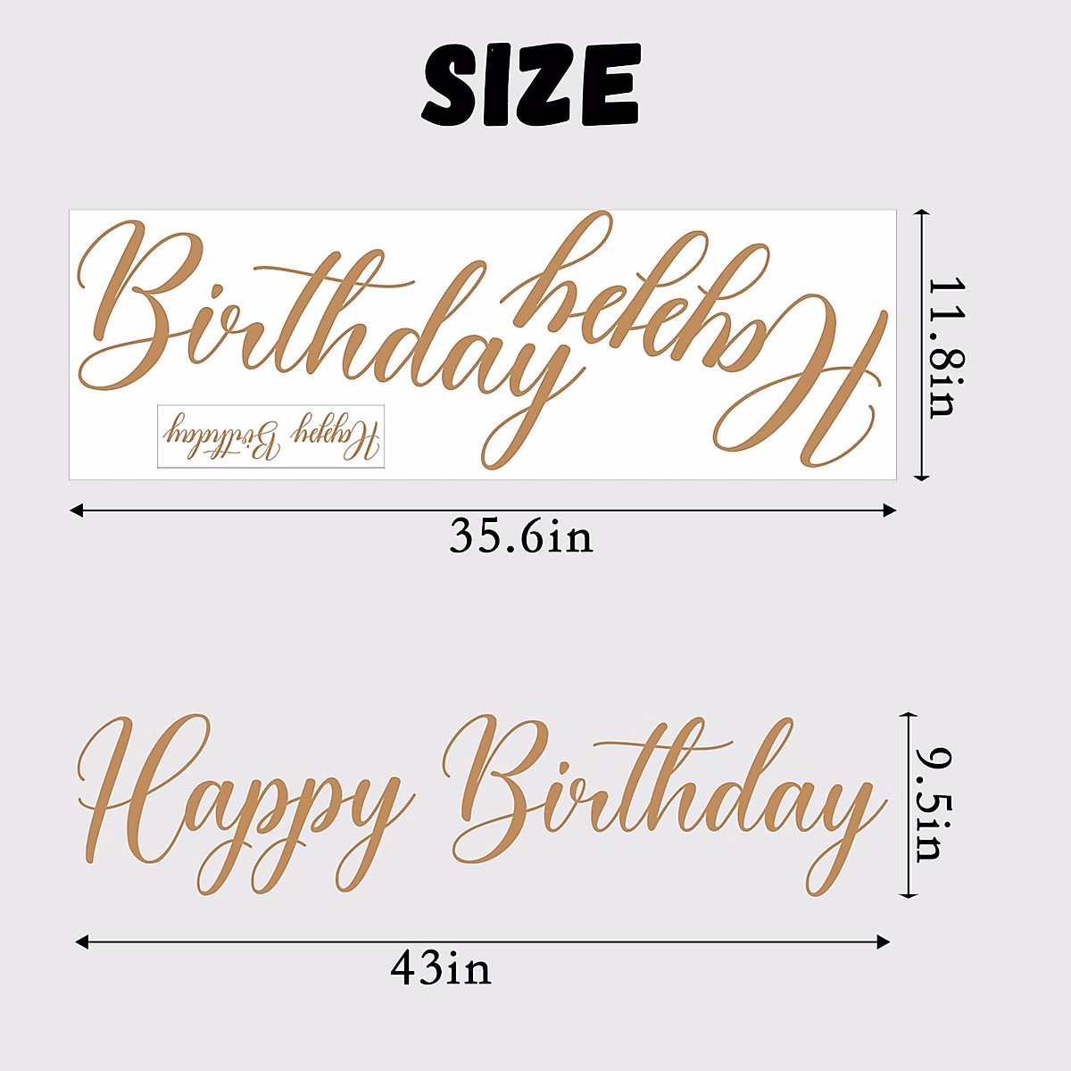 ZAIBIANHAO Happy Birthday Decal for Balloon Arch,Balloon Arch Backdrop Decorations,Happy Birthday Party Decorations, Happy Birthday Decal Sign for Arch Ideas (HB Decal)