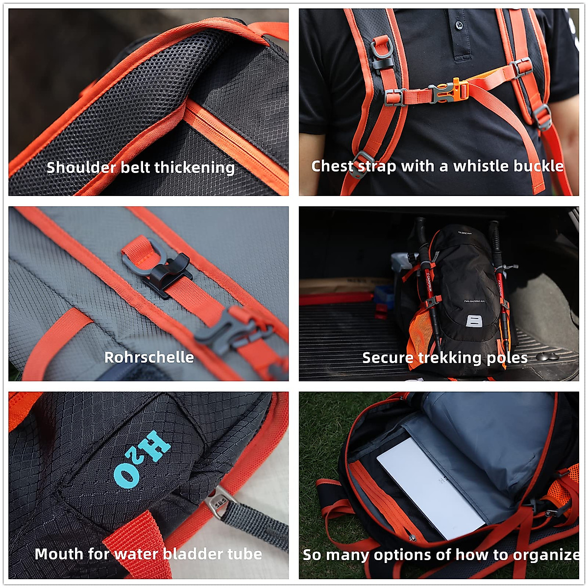 SUBEIXI Lightweight Packable Travel Hiking Backpack Daypack,40L Foldable Camping Backpack,Ultralight Outdoor Sport Backpack