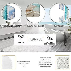 BIUSTAR 4 Piece Beach Starfish Sun Shower Curtains Sets with Non-Slip Rugs, Toilet Lid Cover and Bath Mat, Bathroom Sets with Shower Curtain and Rugs and Accessories