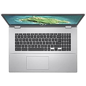 ASUS Chromebook 17.3" FHD Laptop Computer, Intel Celeron N4500 Processor up to 2.8GHz, 4GB LPDDR4 RAM, 32GB eMMC, WiFi 6, Bluetooth 5.2, Webcam, Transparent Silver, Chrome OS, ipuzzle Type-C HUB
