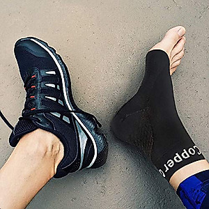 Copper Compression Recovery Foot Sleeves / Plantar Fasciitis Support Socks - Speed Up Recovery & Provide Relief Of Heel Spurs, Arch Pain, Foot Swelling & Ankle Injuries 1 Pair (Small/Medium)