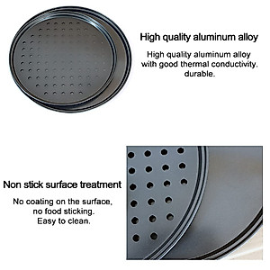 12 Inch Pizza Pan with Holes Bakeware Pizza Tray for Oven Nonstick Baking Supplies Home Restaurant Kitchen Steel Crisper Pizza Pan Set 2 Pack