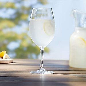 Amazon Basics Tritan Plastic Wine Glasses - 20-Ounce, Set of 4