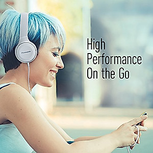 Panasonic Lightweight Headphones with Microphone, Call Controller and 3.9 ft Audio Cord Compatible with iPhone, BlackBerry, Android - RP-HF100M-P - On-Ear Headphones (Pink)