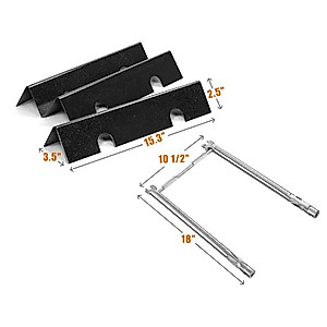 VENUSTEK 7635 Replacement Flavorizer Bars (Front-Mounted Control) Compatible for Weber Spirit I&II 200 Series,Spirit E210,S210,E220, S220 for Weber Flavor Bars,69785 Grill Burner Tubes,7642 Igniter