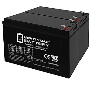 Mighty Max Battery 12V 7Ah SLA Replacement Battery for Leoch DJW12-7.0 - 2 Pack