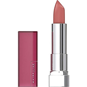Maybelline Color Sensational Lipstick, Lip Makeup, Matte Finish, Hydrating Lipstick, Nude, Pink, Red, Plum Lip Color, Naked Coral, 0.15 oz; (Packaging May Vary)