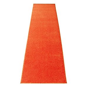 Event Carpet Aisle Runner - Quality Plush Pile Rug with Backing, Binding in Various Sizes (6 X 20 ft, Orange)