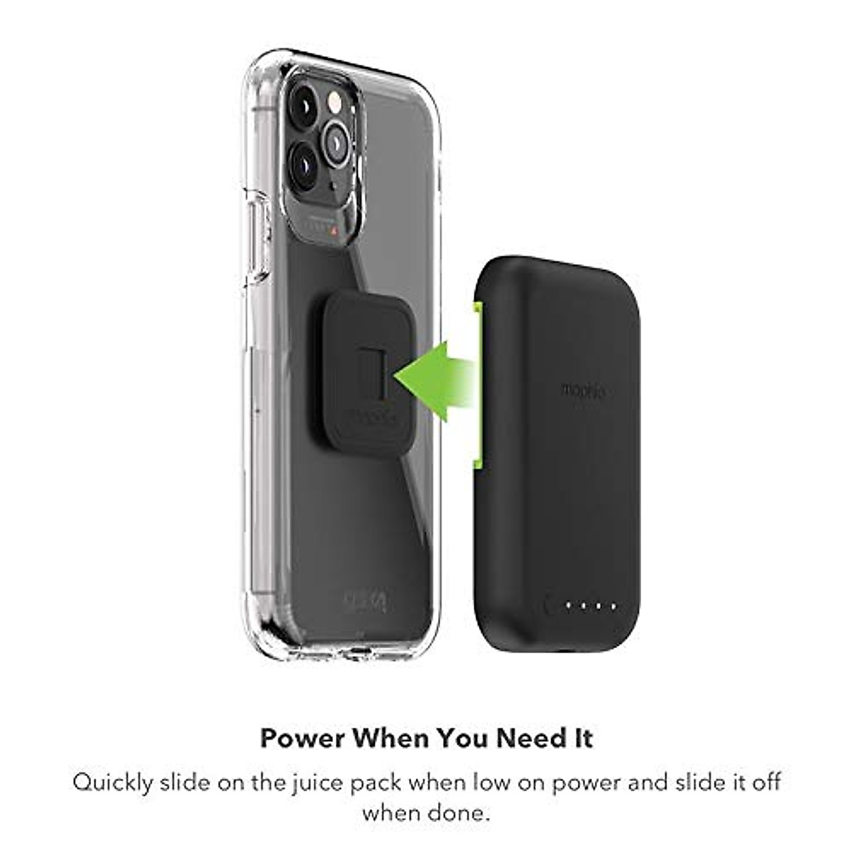 mophie Juice Pack Connect Compact - containing a Portable 5,000mAh Battery with Dual Purpose Stand - Made for Qi-Enabled Smartphones - Black
