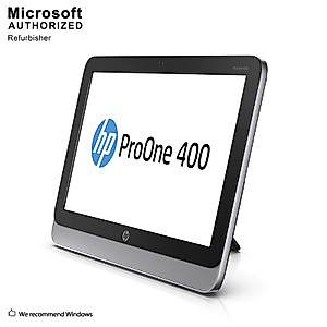 HP ProOne 400 G1 19.5 Inch All-in-one PC, Intel Quad Core i5-4590T up to 3.7GHz, 8G DDR3, 256G SSD, Display Port, Windows 10 Pro 64 Bit-Multi-Language Supports English/Spanish/French(Renewed)