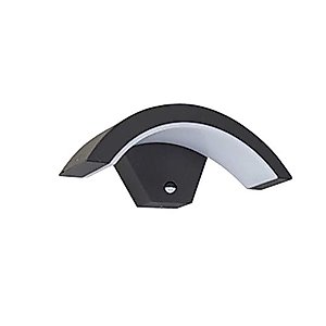 Mobestech Modern Arc Shape 12W Outdoor Light Sense Wall Light Waterproof Garden Courtyard Lamp for Home Farmyard Balcony Aisle Corridor ( White )