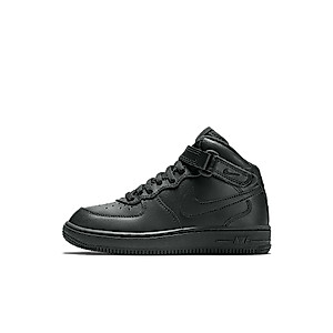 Nike girls ' Air Force 1 Trainers, Black/Black, 7 Big Kid